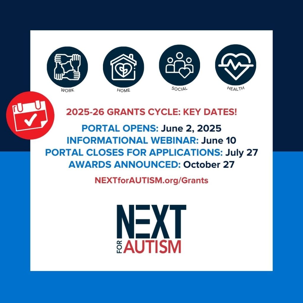 NEXT for AUTISM Announces Start of 2025/26 Grants Cycle - NEXT For AUTISM