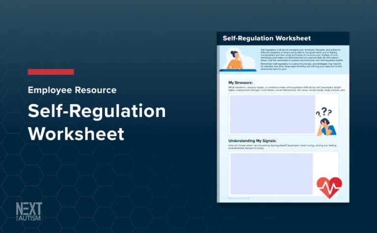 Self-Regulation Worksheet - NEXT For AUTISM